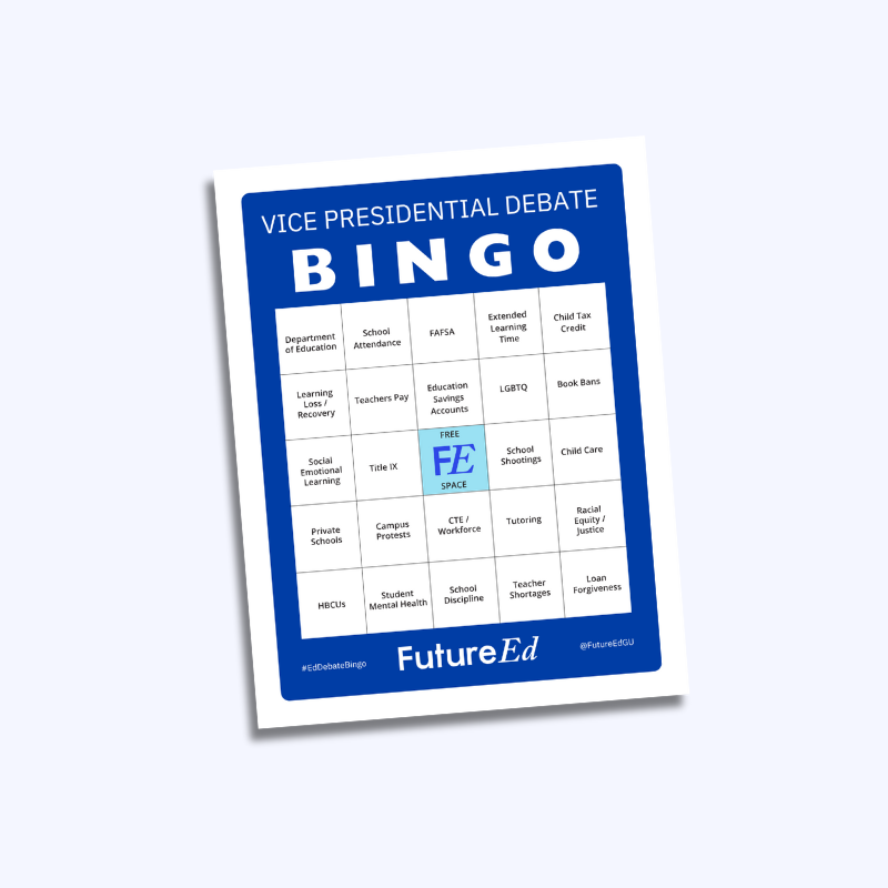 Play Education Bingo During the Vice Presidential Debates - FutureEd